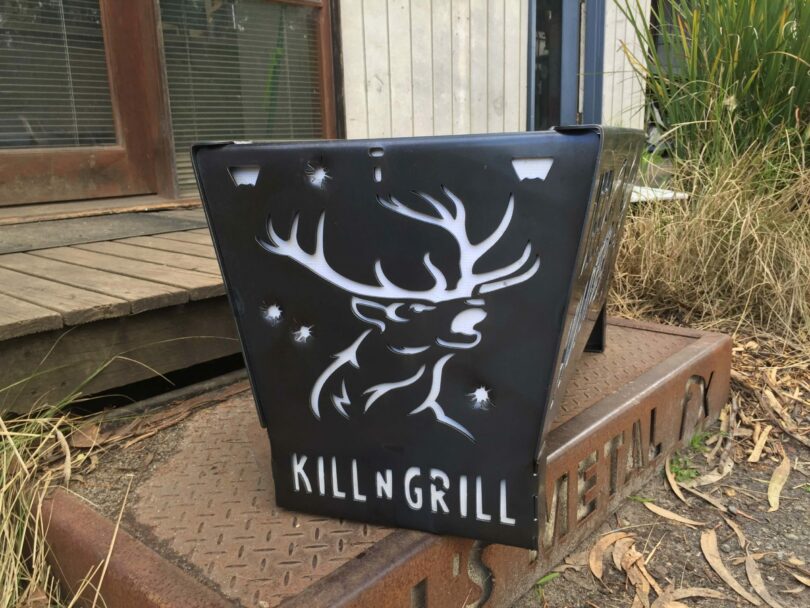 Deer Hunter Kill n Grill Fire Pit | AMFX Metal Art Fire Pits & Accessories