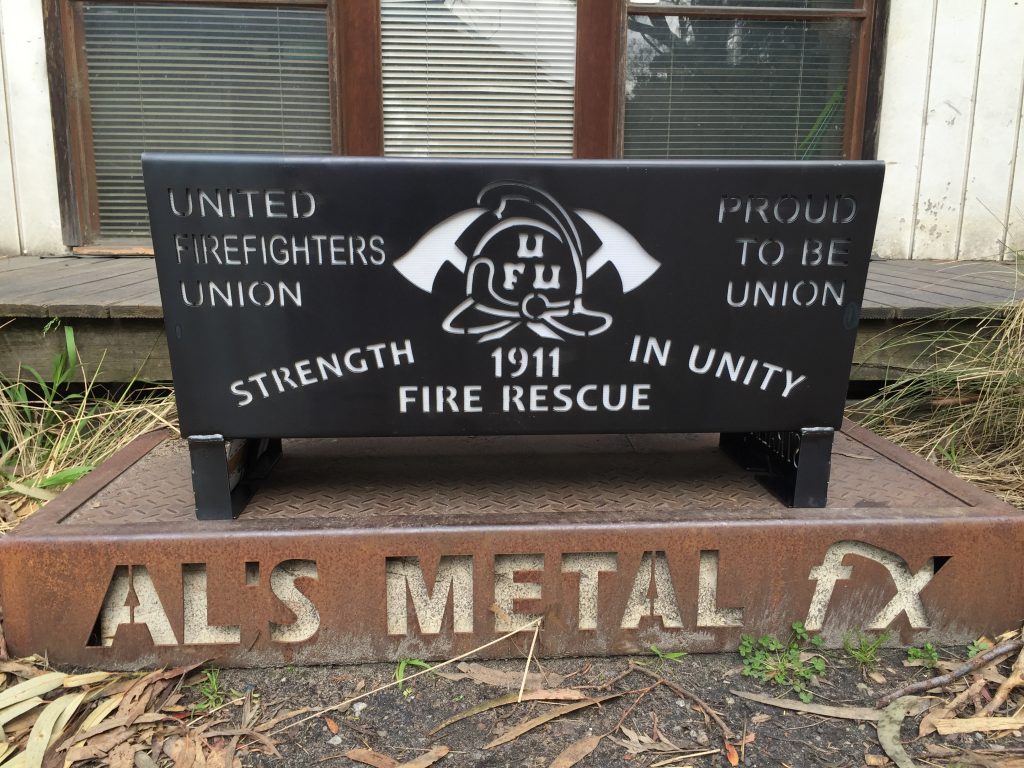 Flat Pack United Firefighters Union Fire Pit - AMFX MetalArt Fire Pits