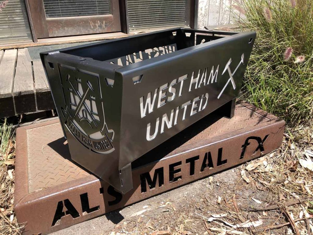 West Ham United Fire Pit - AMFX MetalArt Fire Pits & Accessories