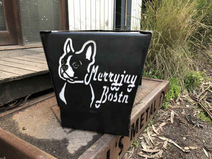 Boston Terrier Fire Pit | AMFX Metal Art Fire Pits