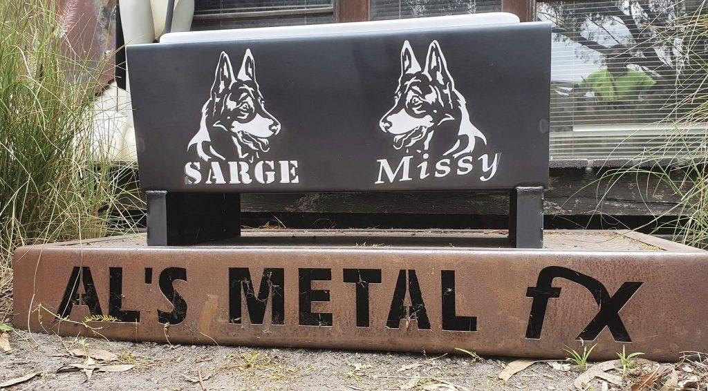 German Shepherd Dog Fire Pit | AMFX Metal Art Fire Pits