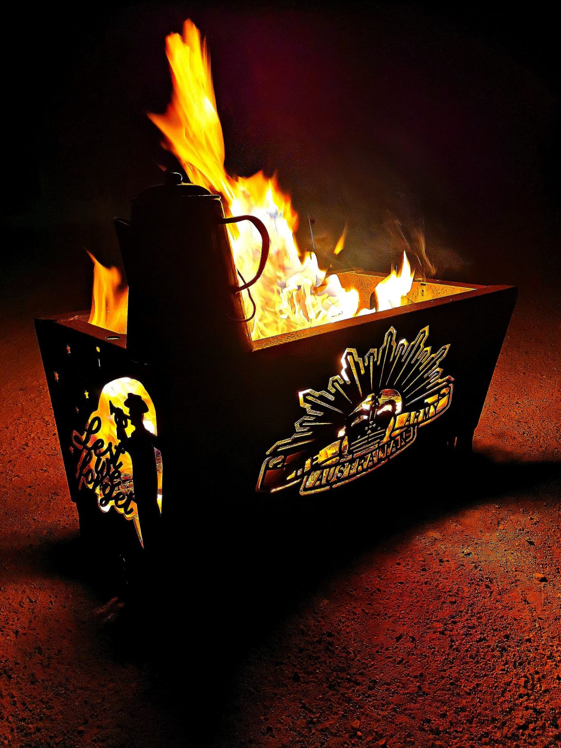Australian Army Fire Pit | AMFX Metal Art Fire Pits & Accessories